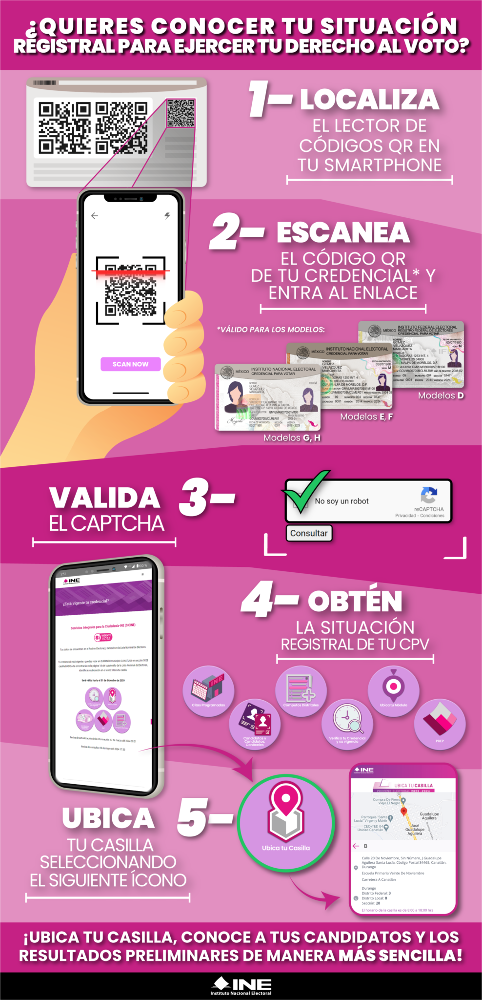 Escanea el Código QR de tu Credencial e infórmate para votar este 2024 ...